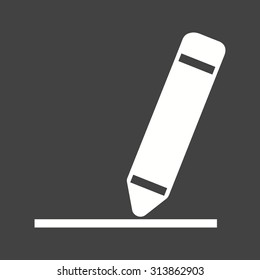 Pencil Drawing Line Icon Vector Image Stock Vector (Royalty Free) 313862903