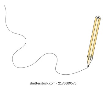 Pencil Drawing Line Vector Graphic Design Stock Vector (Royalty Free ...