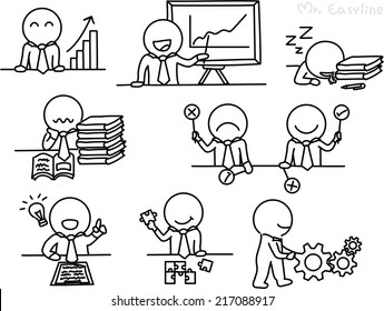 Pencil Drawing Vector Business Character Stock Vector (Royalty Free ...