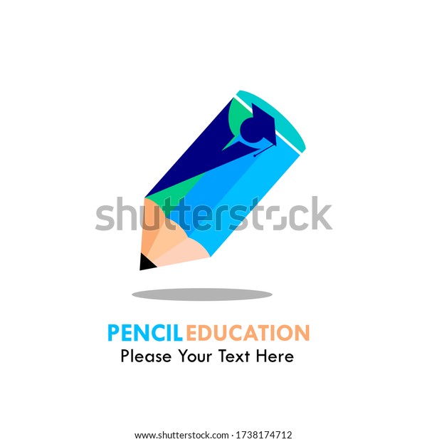 Pencil Education Logo Design Template Illustration Stock Vector ...