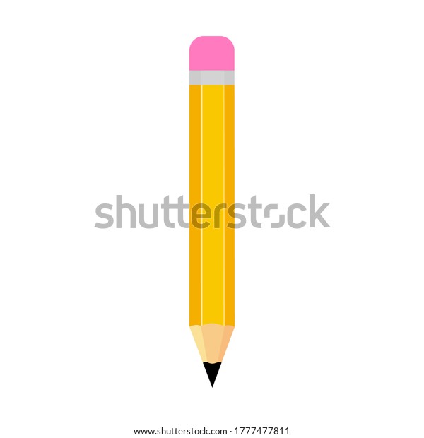 Pencil Flat Vector Illustration Isolated On Stock Vector (Royalty Free ...