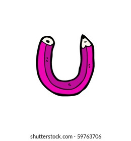 Pencil Letter U Cartoon Stock Vector (Royalty Free) 59763706 | Shutterstock