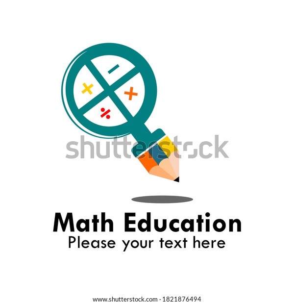 Pencil Multiplication Logo Template Illustration Math Stock Vector ...