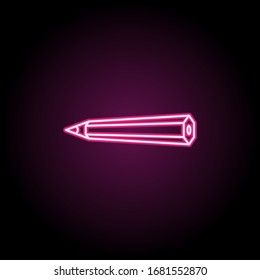 Pencil Neon Icon Simple Thin Line Stock Vector (Royalty Free ...