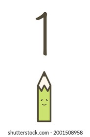 Pencil Number 1 Poster Stock Vector (Royalty Free) 2001508958 ...