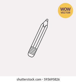 Pencil Outline Stock Vector (Royalty Free) 593695826 | Shutterstock