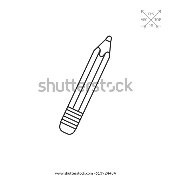 Pencil Outline Stock Vector (Royalty Free) 613924484 | Shutterstock