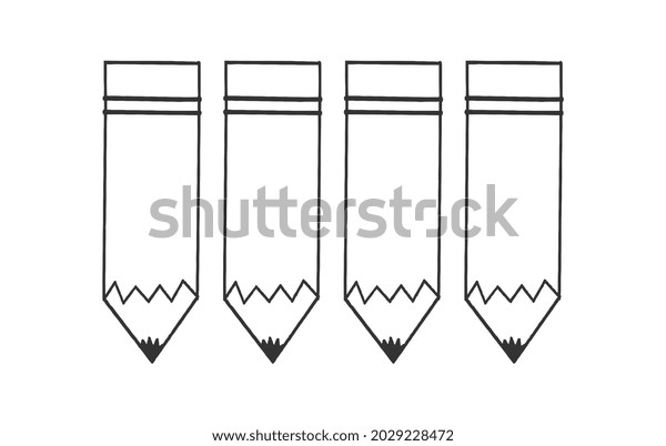 Pencil Outline Icon Vector Graphic Design Stock Vector (Royalty Free ...