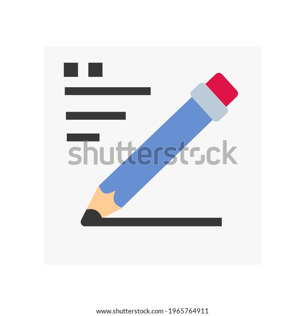 Pencil Paper Notes Illustrations Lessons Notes Stock Vector (Royalty ...