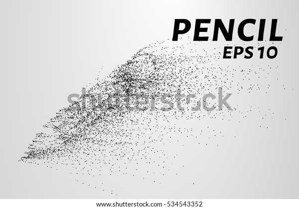 Pencil Particles Pencil Consists Circles Points Stock Vector (Royalty ...