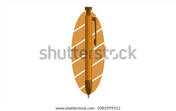 Pencil Pen Design Template Isolated Vector Stock Vector (Royalty Free ...