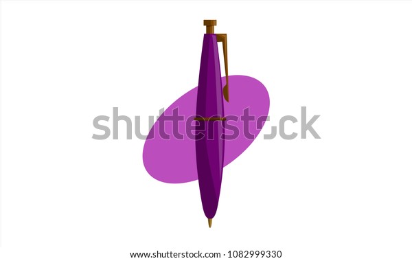 Pencil Pen Design Template Isolated Vector Stock Vector (Royalty Free ...
