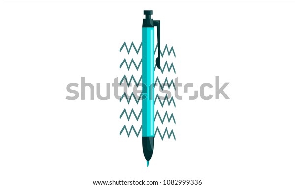 Pencil Pen Design Template Isolated Vector Stock Vector (Royalty Free ...