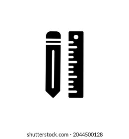 Pencil Ruler Icon Vector Design Element Stock Vector (Royalty Free ...
