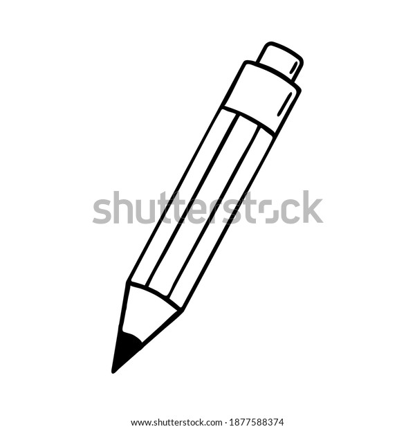 Pencil Tool Drawing Sketching Doodle Vector Stock Vector (Royalty Free ...