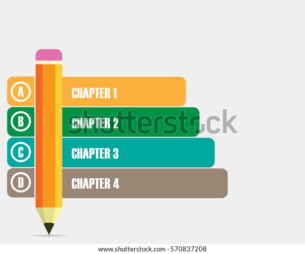 Pencil Vector Have Chapter Menu One Stock Vector (Royalty Free ...