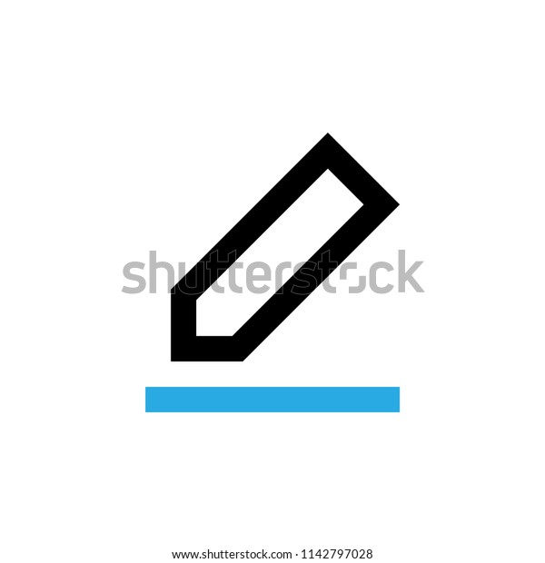Pencil Write Vector Icon Pictogram Set Stock Vector (Royalty Free ...