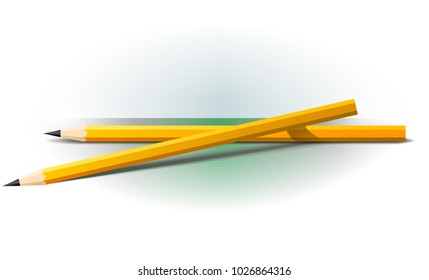 Pencils On Gradient Background Stock Vector (Royalty Free) 1026864316 ...