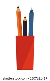 Pencils Pot Cartoon Stock Vector (Royalty Free) 1307621419 | Shutterstock