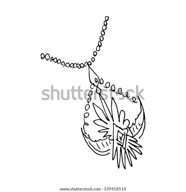 Pendant Vector Illustration Isolated On White Stock Vector (Royalty ...