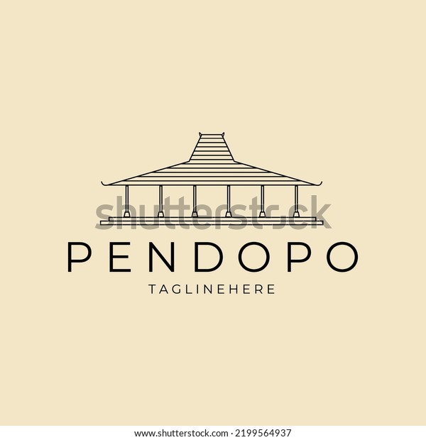 Pendopo Traditional House Logo Design Template Stock Vector (Royalty ...