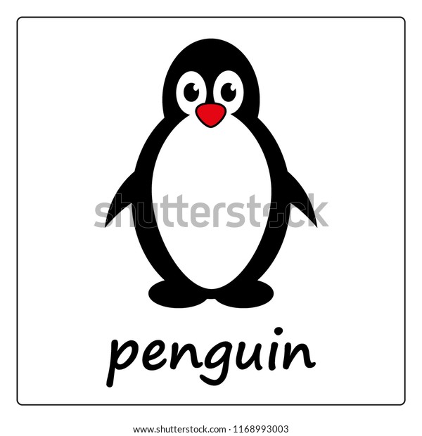 Penguin Card Worksheet Children Education Game Stock Vector (Royalty ...