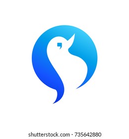 Penguin Chat Logo Template Stock Vector (Royalty Free) 735642880 ...