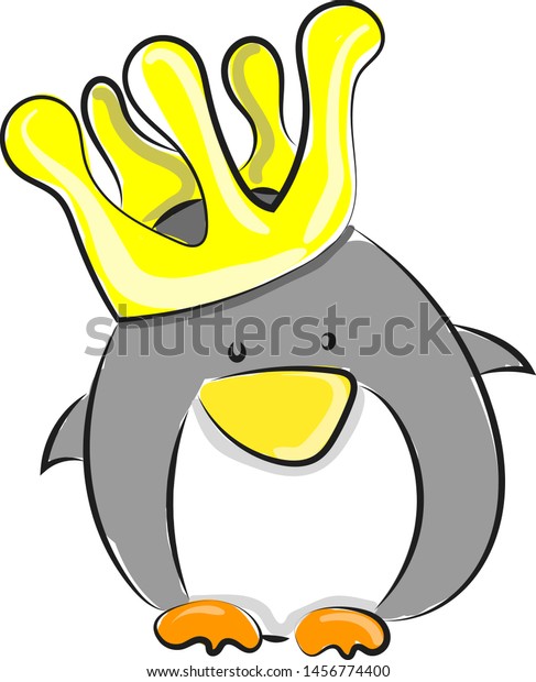Penguin Crown Illustration Vector On White Stock Vector (Royalty Free) 1456774400 | Shutterstock