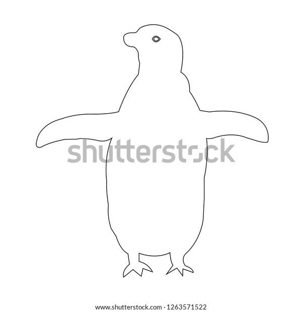 Penguin Outline Vector Icon Eps Stock Vector (Royalty Free) 1263571522 ...