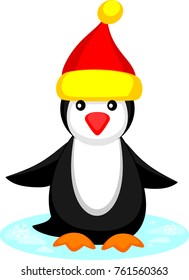 Penguin Red Cap Stock Vector (Royalty Free) 761560363 | Shutterstock