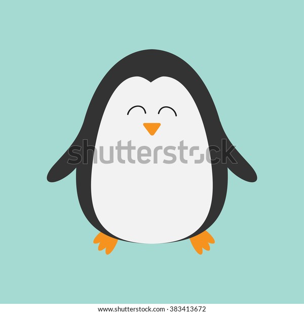 Penguin Smiling Face Cute Cartoon Character Stock Vector (Royalty Free ...
