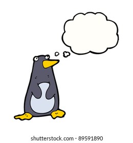 Penguin Thinking Cartoon Stock Vector (Royalty Free) 89591890 ...