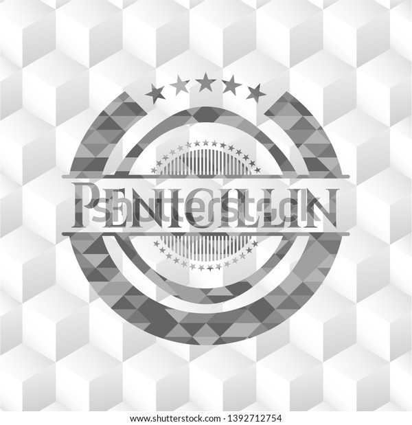 Penicillin Grey Emblem Cube White Background Stock Vector (Royalty Free ...