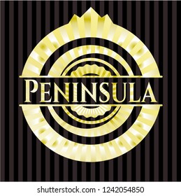 Peninsula Gold Badge Emblem Stock Vector (Royalty Free) 1211417914