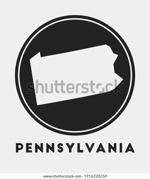 Pennsylvania Icon Round Logo Us State Stock Vector (Royalty Free ...