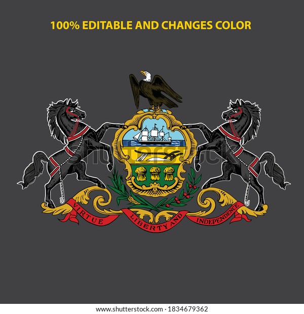 Pennsylvania Logo Flag Pennsylvania Logo Vector Stock Vector (Royalty ...