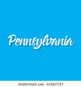 Pennsylvania Text Design Vector Calligraphy Typography Stock Vector ...