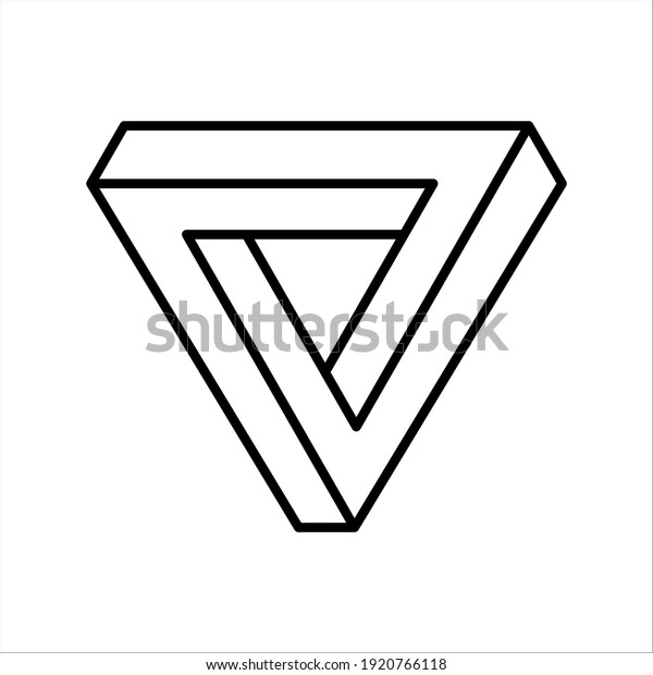 Penrose Triangle Isolated Vector Illustration Stock Vector (Royalty ...