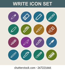 Pens Icons Stock Vector (Royalty Free) 267221666 | Shutterstock