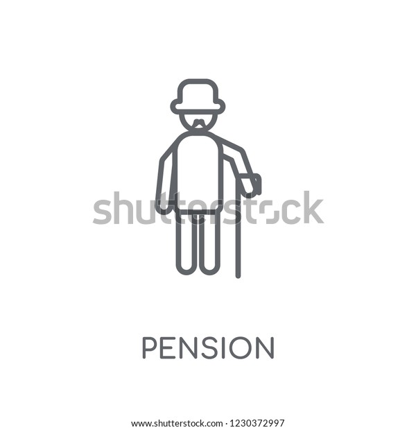 Pension Linear Icon Modern Outline Pension Stock Vector (Royalty Free ...