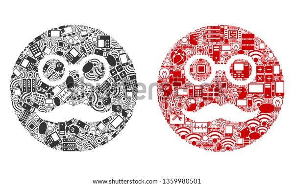 Pension Smiley Collage Icons Constructed Bigdata Stock Vector (Royalty ...