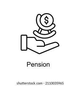 Pension Vector Outline Icons Your Digital Stock Vector (Royalty Free ...