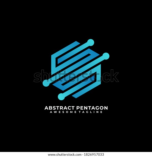Pentagon Chart Abstract Logo Design Stock Vector (Royalty Free ...