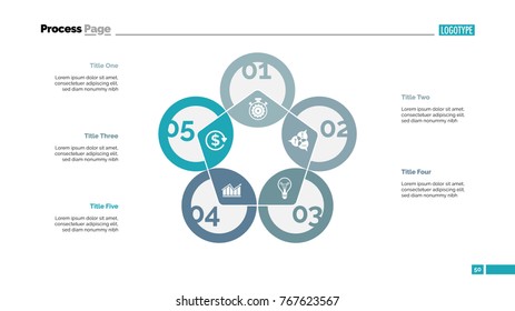 Pentagon Chart Slide Template Stock Vector (Royalty Free) 767623567 ...