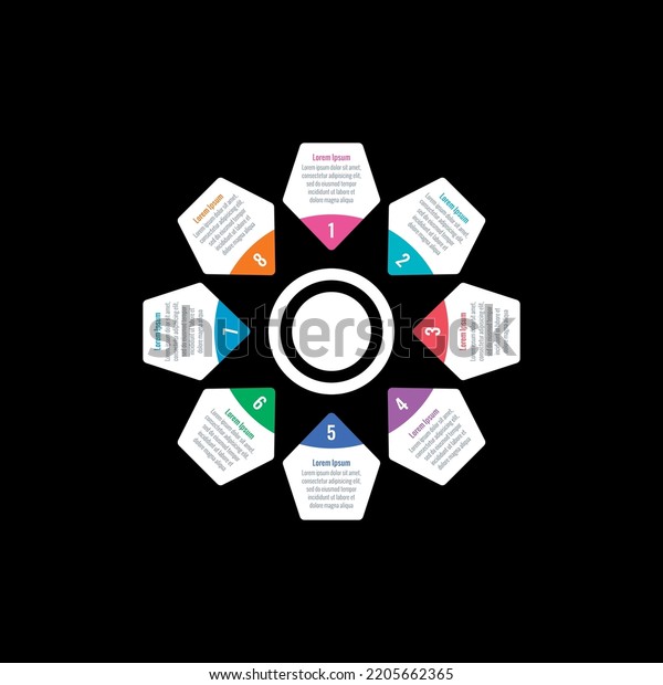 Pentagon Infographic Template Circular Informational Template Stock ...