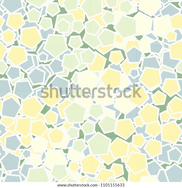 Pentagonal Camouflage Seamless Pleasant Texture Chaotic Stock Vector ...