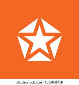 Pentagon Star Themed Logo Template On Stock Vector (Royalty Free ...
