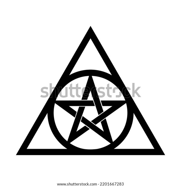 Pentagram Eye Pyramid All Seeing Eye Stock Vector (Royalty Free ...