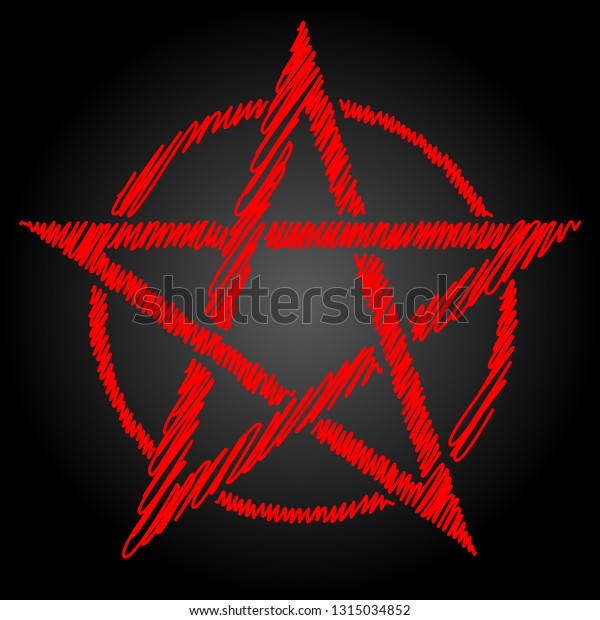 Pentagram Pentalpha Pentangle Dot Work Ancient Stock Vector (Royalty ...