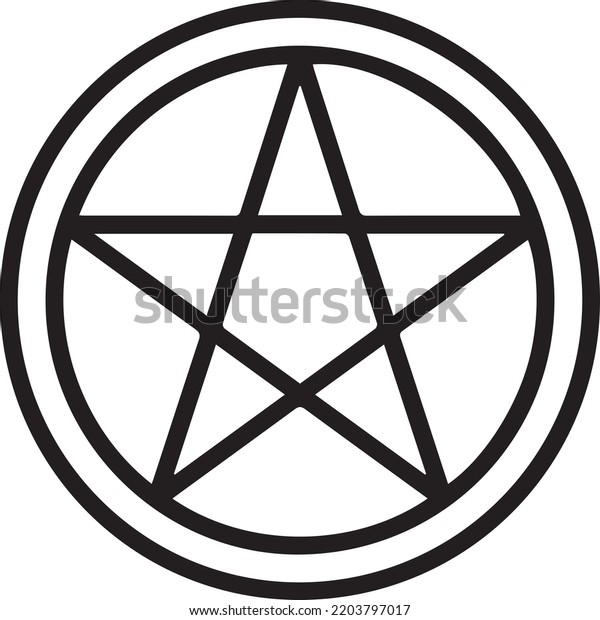 Pentagram Star Symbol Pentagram Symbol Circle Stock Vector (Royalty ...